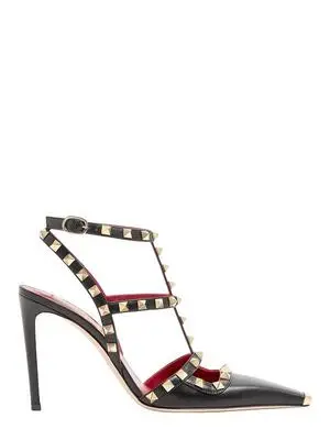 Valentino Garavani Rockstud 100mm Kidskin Pumps - Black