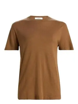 Co Cashmere Crewneck T-shirt - Ginger