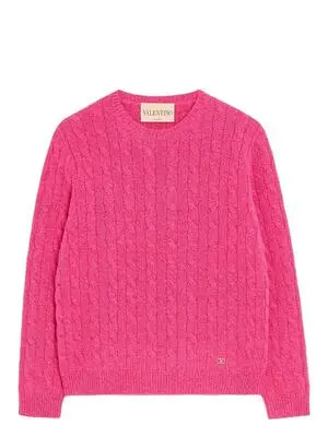 Valentino Garavani Mouliné Wool Jumper - Fuchsia