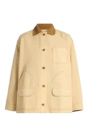 DÔEN Pascale Contrast Collar Jacket - Straw