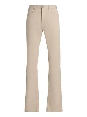 Canali Stretch-cotton 5-pocket Pants - Tan