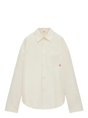 LOEWE Embroidered Cotton-blend Shirt