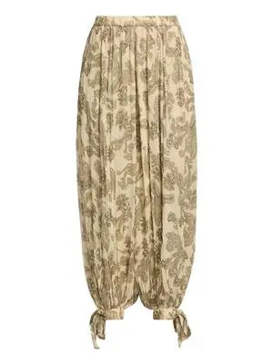 Hemant & Nandita Printed Tie-cuff Harem Pants - Multi