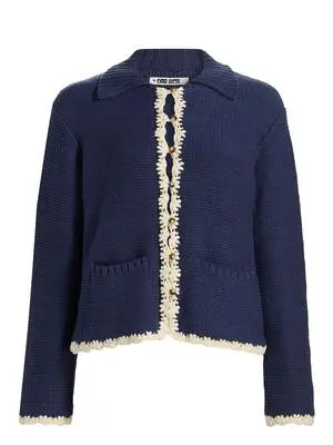 CIAO LUCIA Reyla Crochet-trimmed Cardigan