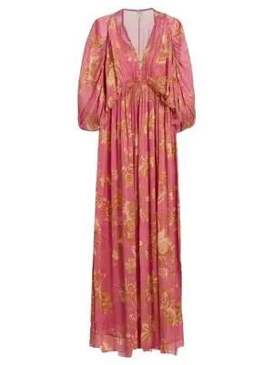 Hemant & Nandita Floral A-line Caftan Maxi Dress - Multi