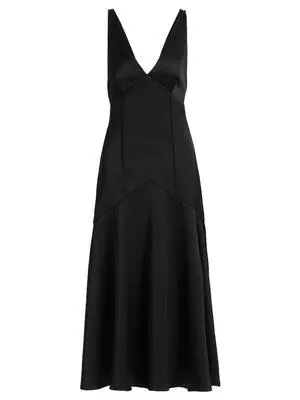 KIKA VARGAS Lotte A-line Midi-dress - Black