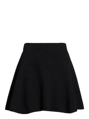 GANNI Wool-blend Knit Miniskirt - Phantom