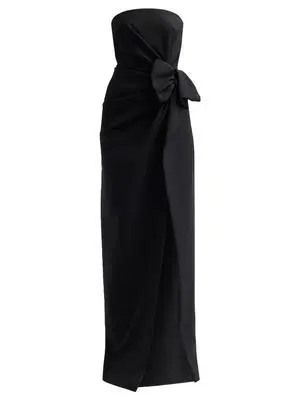 MICHAEL KORS Wool Broadcloth Origami Strapless Gown