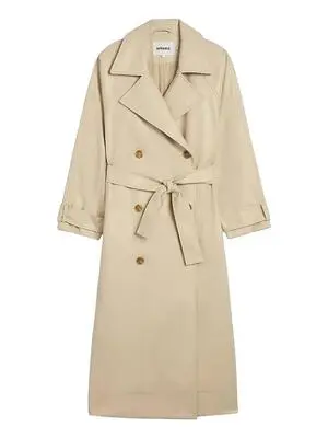 Apparis Lana Faux Leather Trench Coat - Latte
