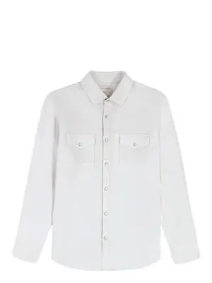 Robert Graham Marstow Leather Shirt Jacket - Stone