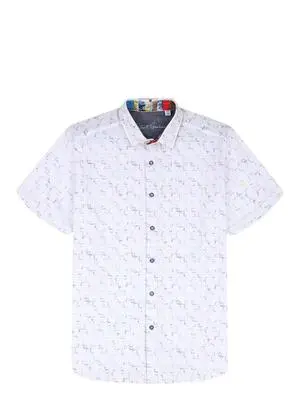 Robert Graham Kingshold Geometric Stretch-cotton Shirt - Multi