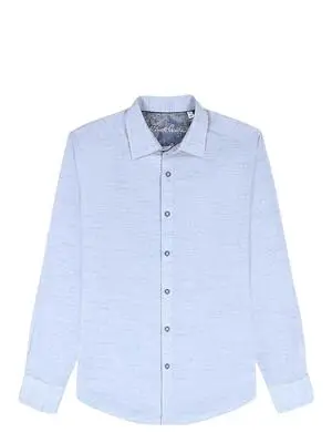 Robert Graham Avondale Woven Chambray Cotton Shirt - Navy