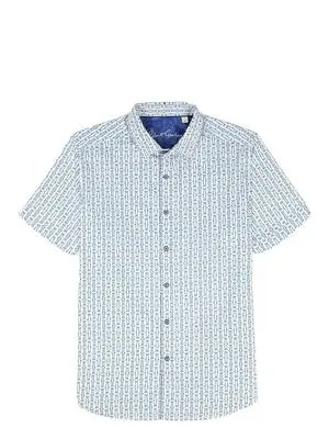 Robert Graham Napier Printed Short-sleeve Stretch-cotton Shirt - Multi