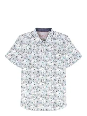 Robert Graham Embarcadero Geometric Cotton Short-sleeve Shirt - Multi
