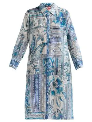 Johnny Was Relaxed Cotton-silk Shirtdress - Athene