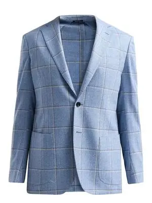 SARTORIO NAPOLI Heavy Plaid Wool-cashmere Sport Coat - Blue