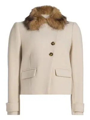 BA&SH Terry Faux Fur-trim Boxy Coat