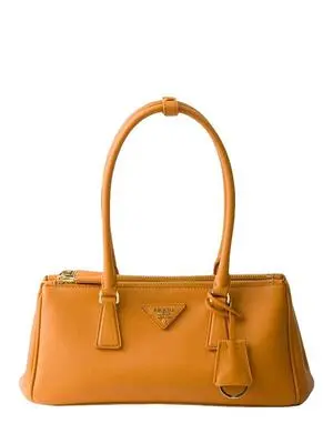 Prada Medium Galleria Leather Top Handle Bag - Orange