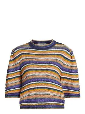Ba&sh Farfaela Striped Cotton Sweater - Multico