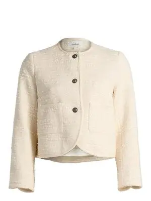 Ba&sh Alfie Textured Cotton-blend Jacket - Ecru