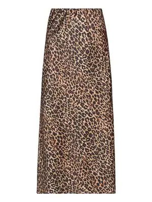TOCCIN Viv -print Satin Maxi Slip Skirt - Leopard