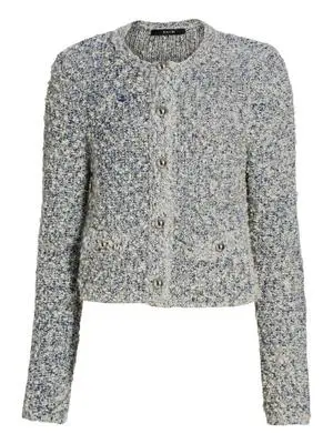 TOCCIN Emilia Bouclé Cardigan - Outerspace