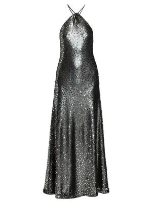 TOCCIN Monica Sequined Gown - Gunmetal