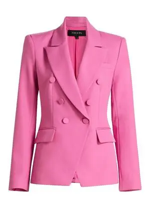 TOCCIN Kylie Double-breasted Blazer - Fuchsia