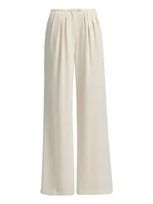 Ramy Brook Yasmine Pleated Wide-leg Pants - Bone