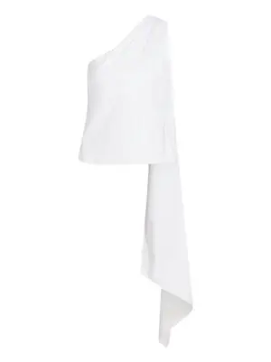 TOCCIN Vik Stretch-cotton One-shoulder Top Optic