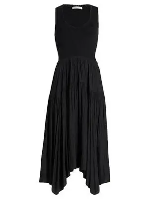 Ramy Brook Hadley Sleeveless Ribbed Midi Dress - Black