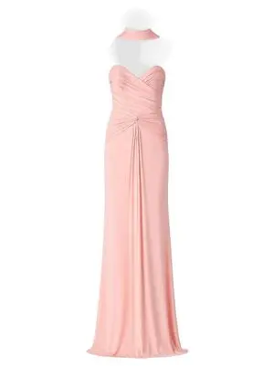 THE NEW ARRIVALS ILKYAZ OZEL Amanda Fantasme Gathered Jersey Gown - Glossia