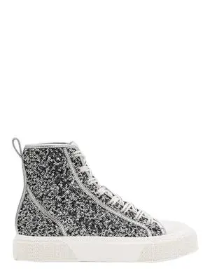 Marc Jacobs The Sequin High-top Sneakers - Silver
