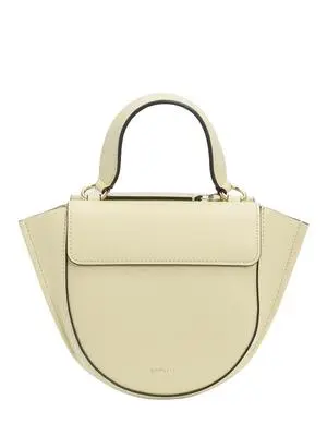 WANDLER Hortensia Leather Crossbody Bag - Eggshell