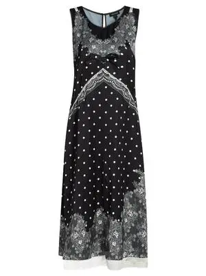 Marc Jacobs Trompe L'oeil Slip Midi-dress - Black Multi