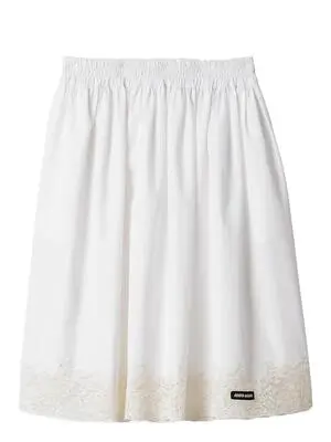 Miu Miu Poplin Skirt - White