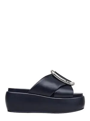 Marc Jacobs Pop J 65mm Leather Platform Sandals - Black