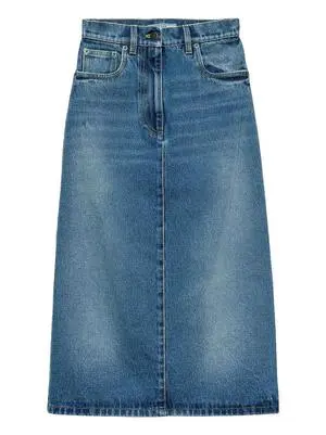 Prada Flared Denim Skirt - Blue