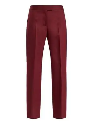 Altuzarra Todd Stretch Wool Trousers - Maroon