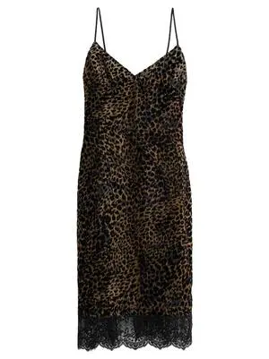 RONNY KOBO Jourdin Leopard-print A-line Midi Dress