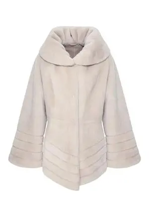 Gorski Reversible Textured Shearling Lamb Jacket - Cream