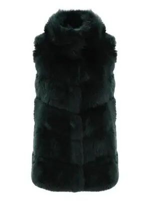 Gorski Reversible Merinillo Shearling Lamb Vest - Emerald