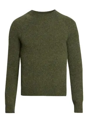 Dries Van Noten Alpaca-blend Crewneck Sweater - Forest