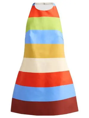 Retrofete Lanny Stripe Shift Mini Dress Multi Stripe
