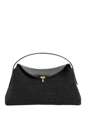 TOTÊME T-lock Woven-leather Top Handle Bag