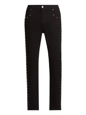 RtA Bryant Cross Stretch High-rise Slim-fit Jeans - Black Cross