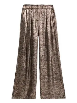 Ramy Brook Oscar -print Wide-leg Pants - Metallic Python