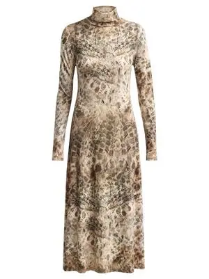 Ramy Brook Valerie Snake-print A-line Midi Dress - Bone Python
