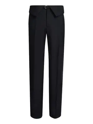 Dries Van Noten Preston Belted Wool Trousers - Black