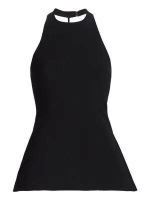 Acler Hawick Fit-and-flare Halterneck Top - Black